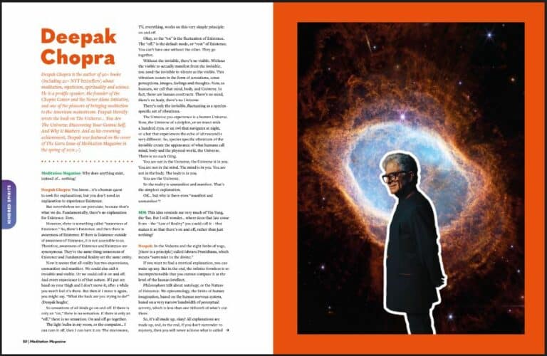 Meditation Magazine's Interview with Deepak Chopra! - Meditation Magazine