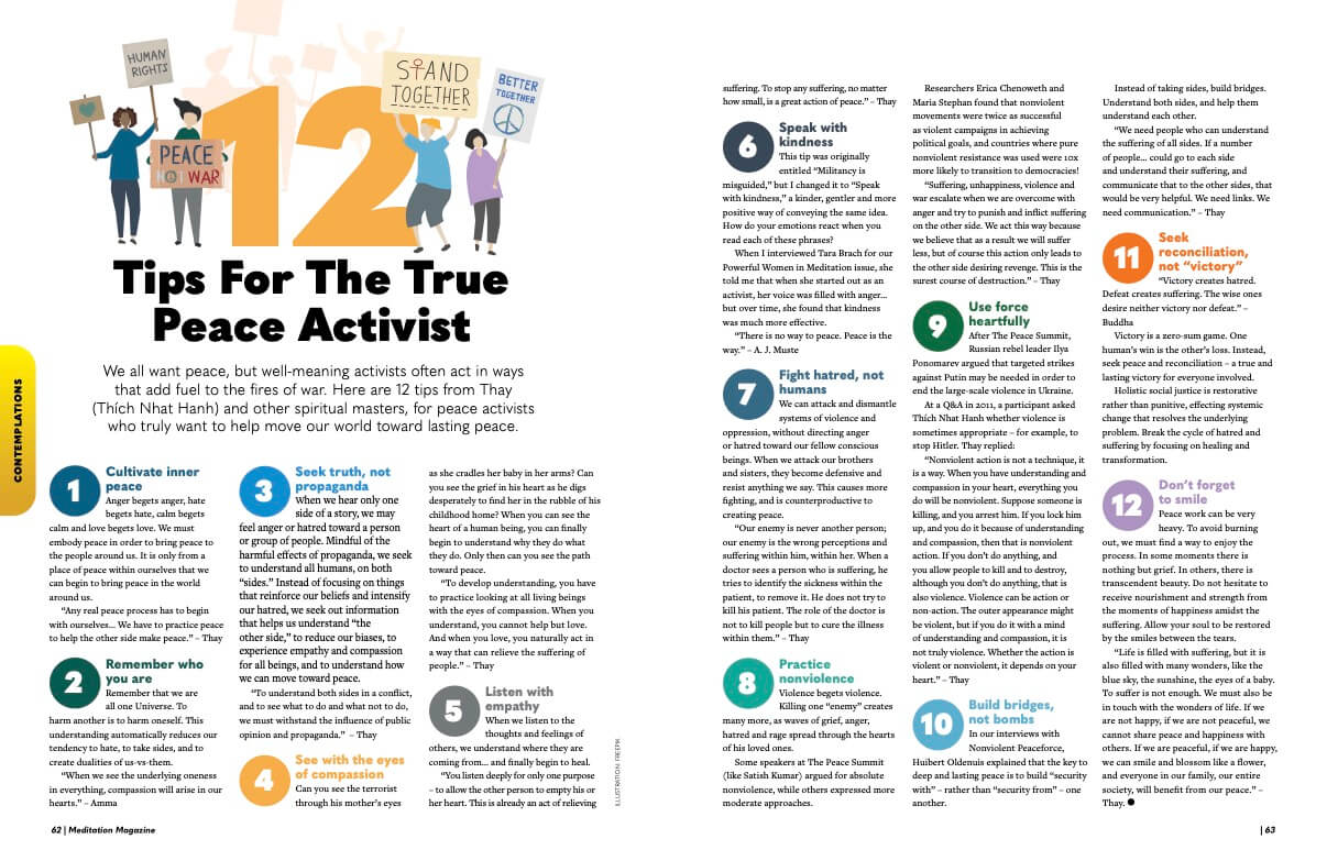 The Peace Issue Is Finally Here 🙌 - Meditation Magazine